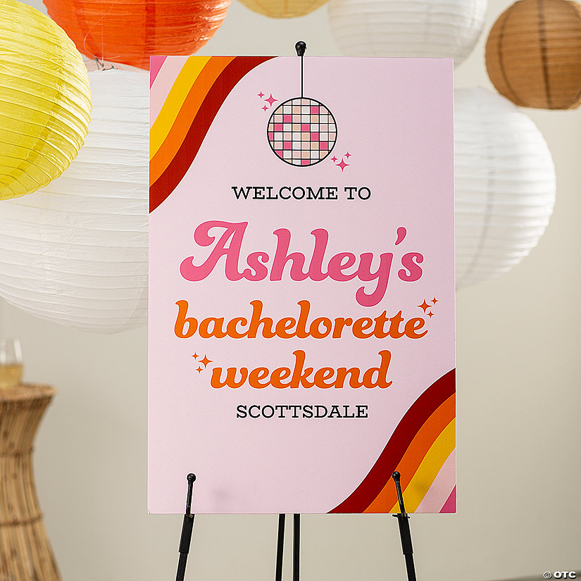 Personalized Groovy Bachelorette Welcome Sign | Oriental Trading