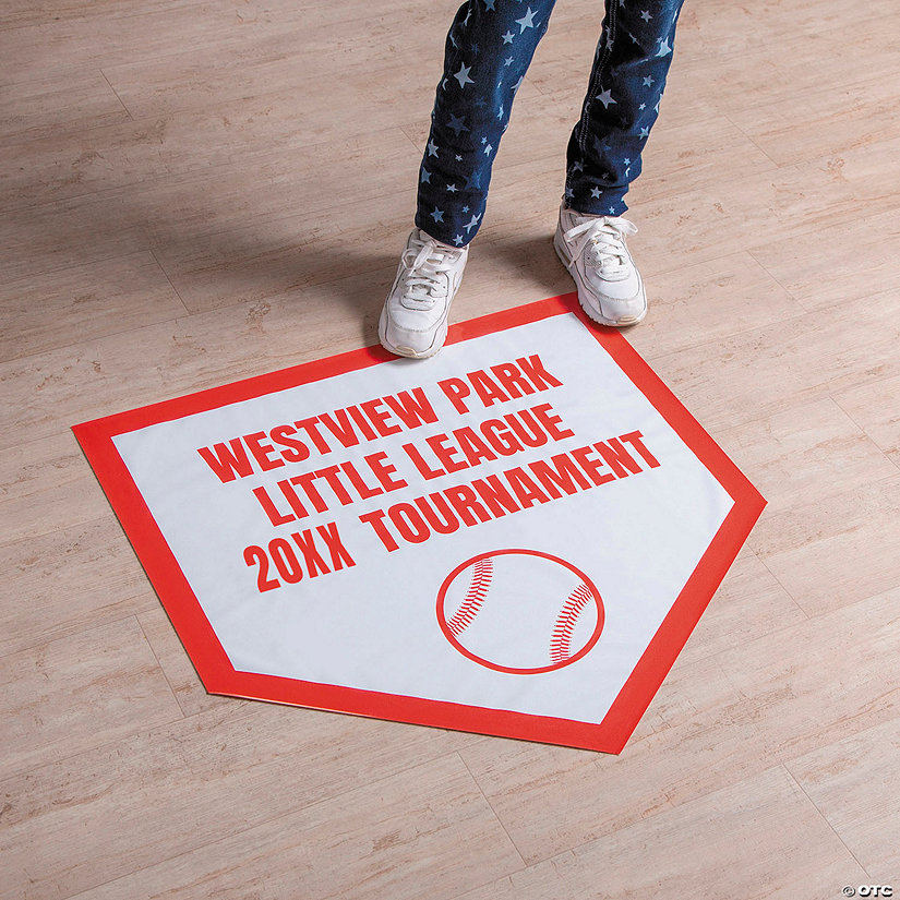 Personalized Home Plate Floor Cling | Oriental Trading