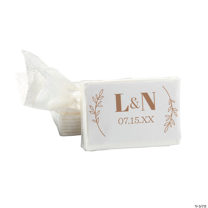 Personalized Initials Tissue Packs - 10 Pc. | Oriental Trading