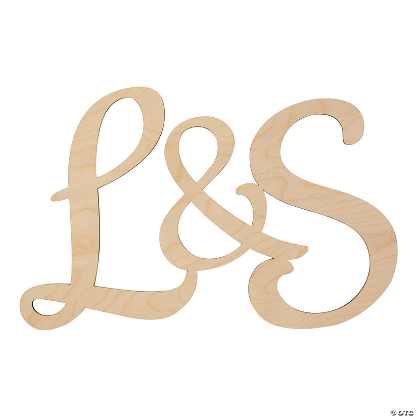 Personalized Initials Wood Cutout Sign - Discontinued