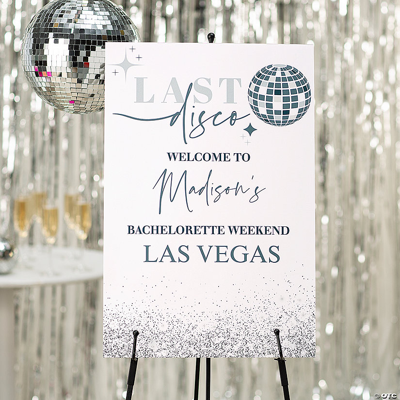 Personalized Last Disco Bachelorette Welcome Sign | Oriental Trading