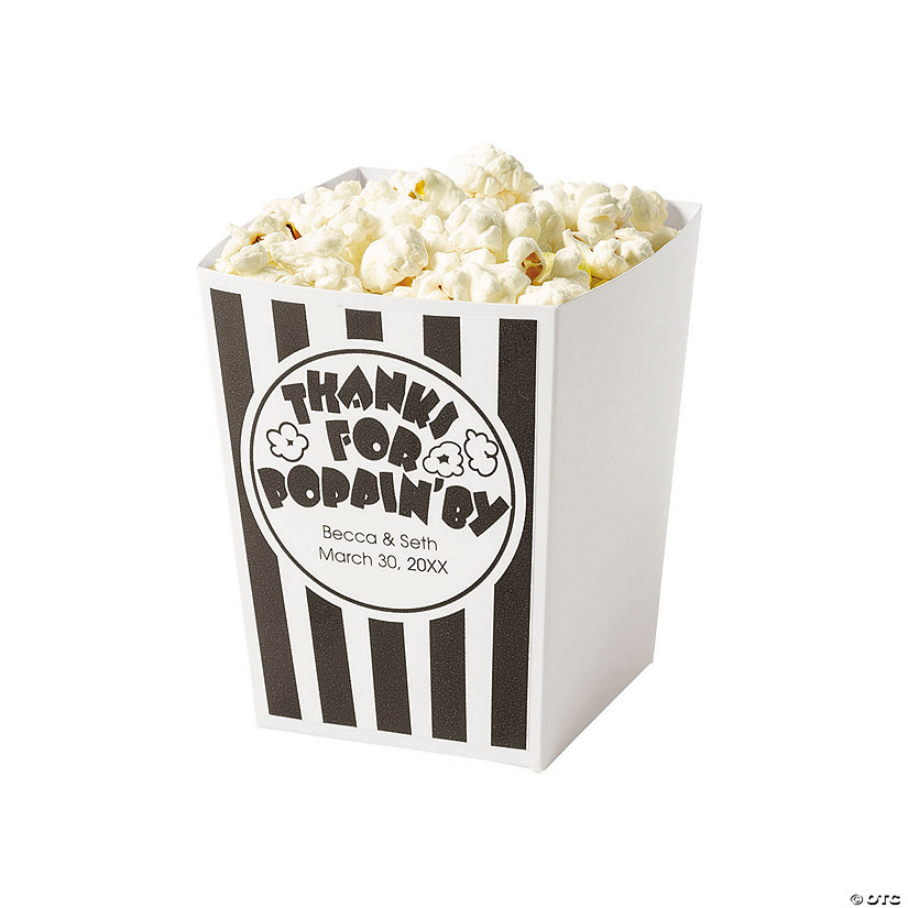 Personalized Mini Popping By Popcorn Box | Oriental Trading