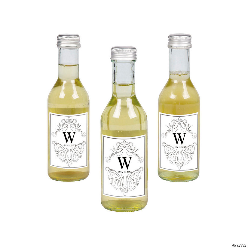Personalized Monogram Mini Wine Bottle Labels Oriental Trading