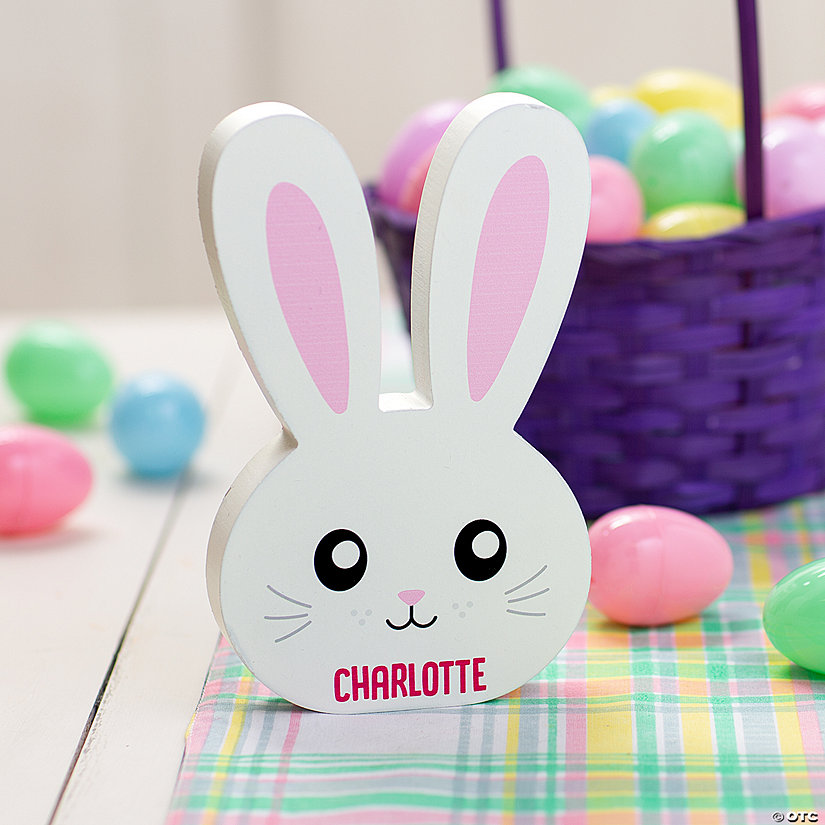 Personalized Name Easter Bunny Tabletop Decoration | Oriental Trading