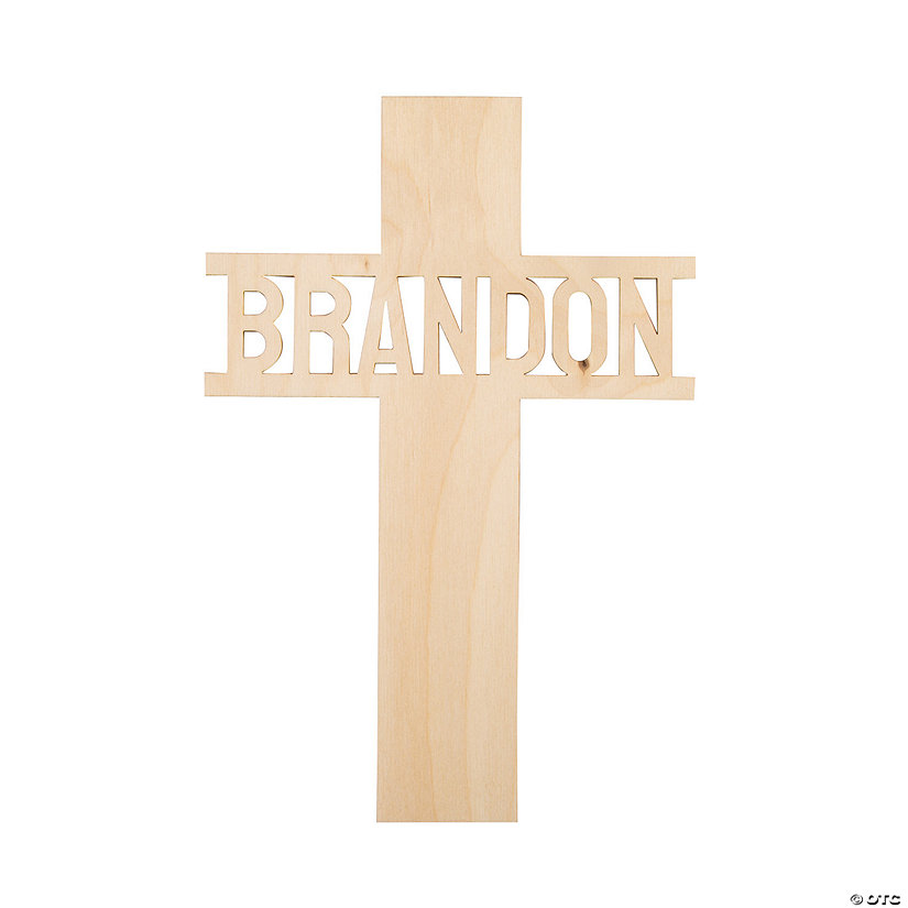 Personalized Name Wood Cross Sign - Discontinued