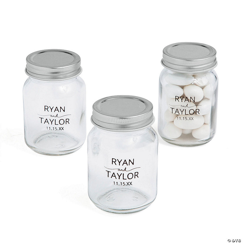 Personalized Names Mini Mason Jars - 24 Pc. | Oriental Trading