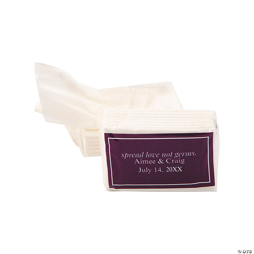 Personalized Open Text Tissue Packs - 10 Pc. | Oriental Trading