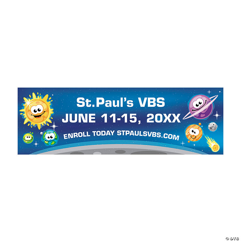 Personalized Outer Space VBS Banner - Small | Oriental Trading