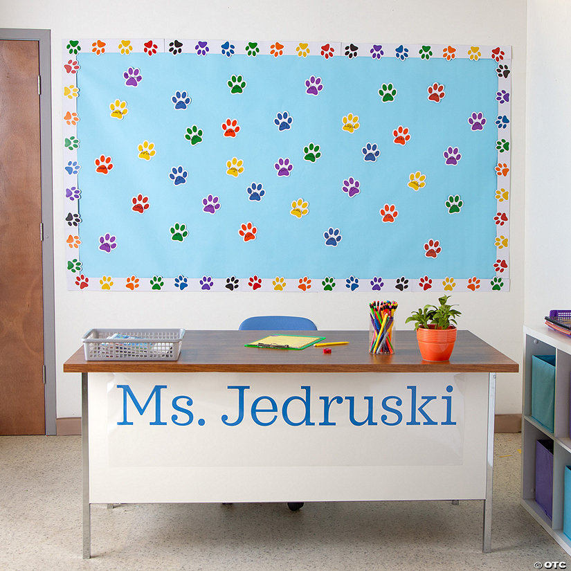 Personalized Paw Print Teacher Desk Decorating Kit - 61 Pc.