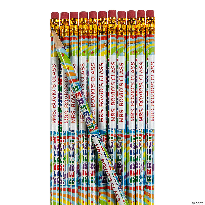 Personalized Perfect Attendance Pencils - 24 Pc.