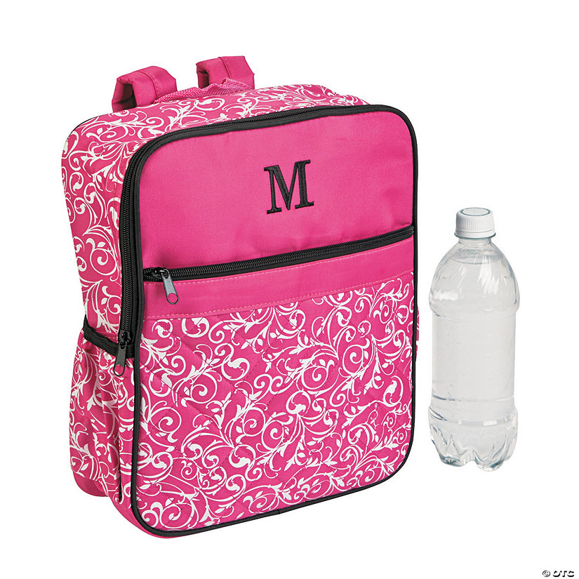 Personalized Pink Damask Quilted Backpack - Discontinued