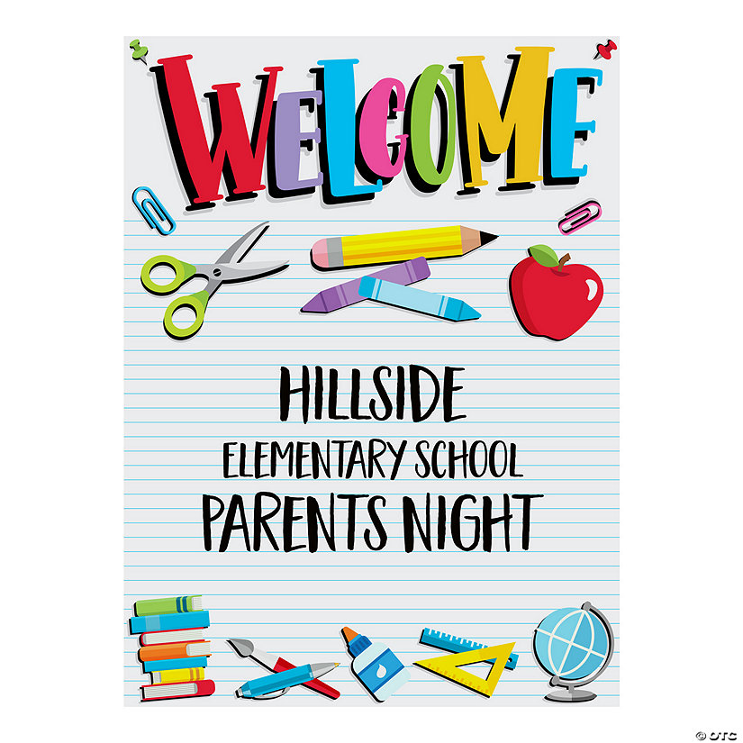 Personalized School Icons Welcome Sign | Oriental Trading