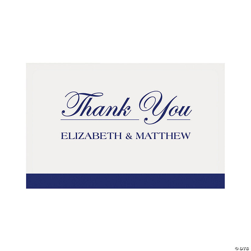 Personalized Simple Thank You Cards - 25 Pc.