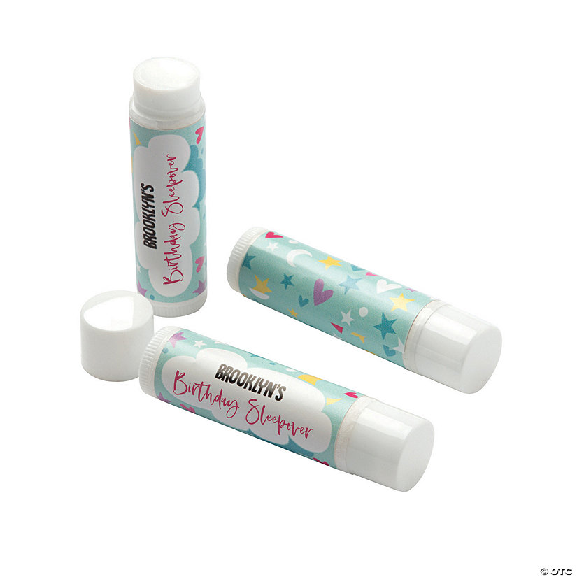 Personalized Slumber Party Lip Balm Covers - 12 Pc. | Oriental Trading