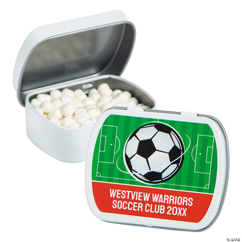 Personalized Soccer Mint Tins - 24 Pc.