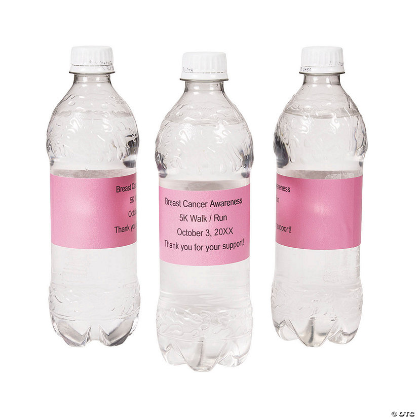Personalized Solid Color Water Bottle Labels 50 Pc Oriental Trading