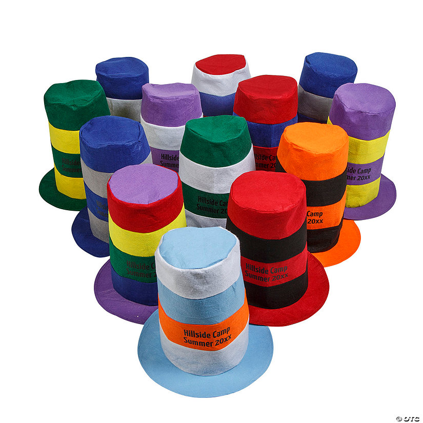 Personalized Stovepipe Hats - 12 Pc.