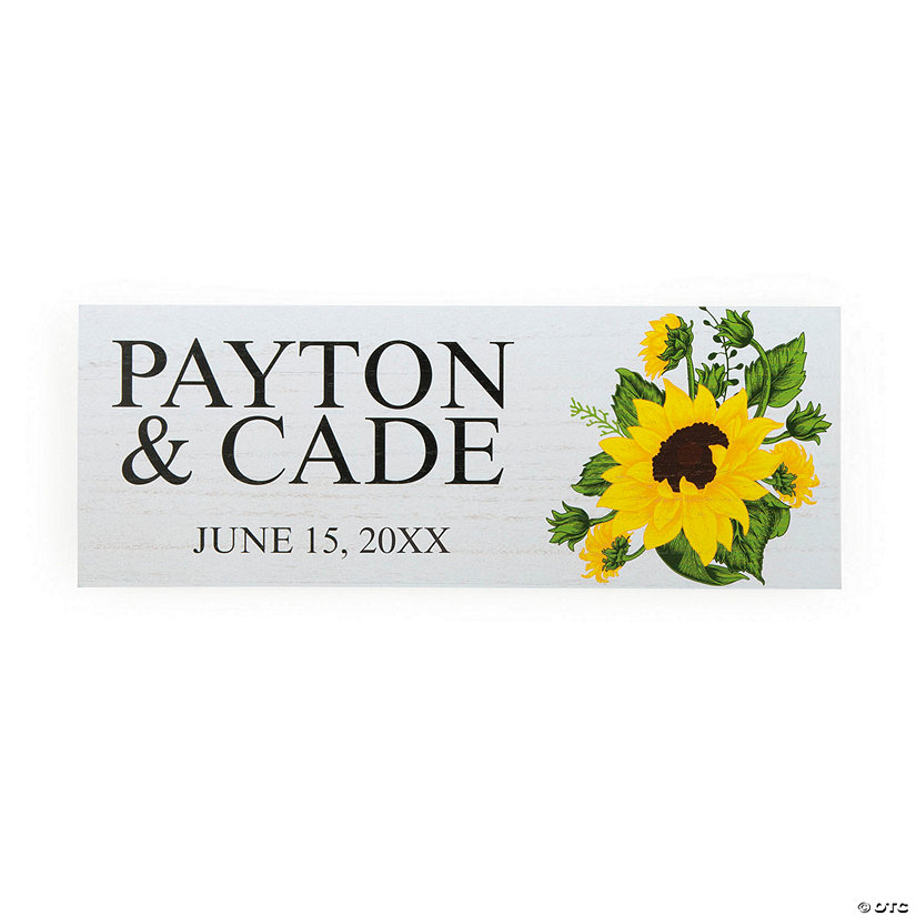 Personalized Sunflower Wedding Sign