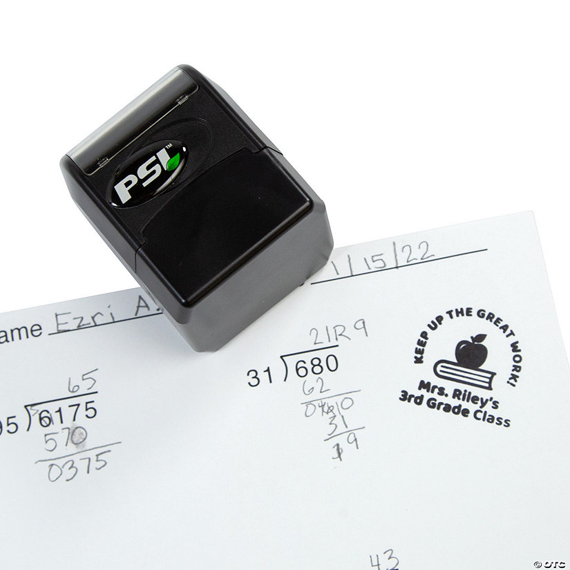 Personalized Teacher Square Self-Inking Stamper | Oriental Trading