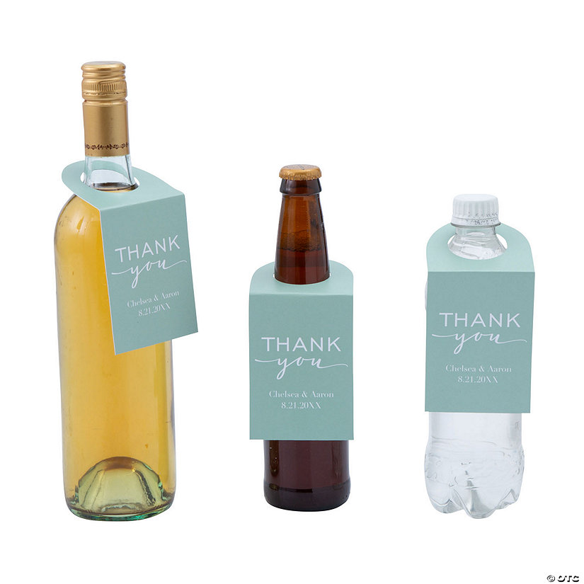 Personalized Thank You Bottle Hang Tags - 6 Pc.