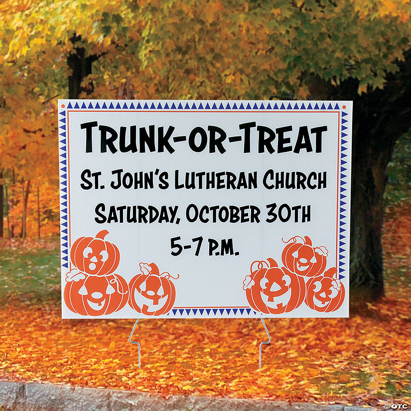 Personalized Trunk-or-Treat Yard Sign | Oriental Trading
