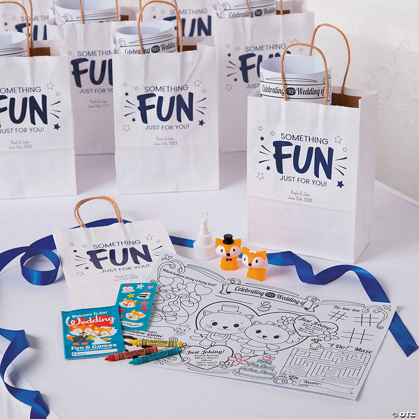 Personalized Wedding Kids’ Busy Bag Kit for 12
