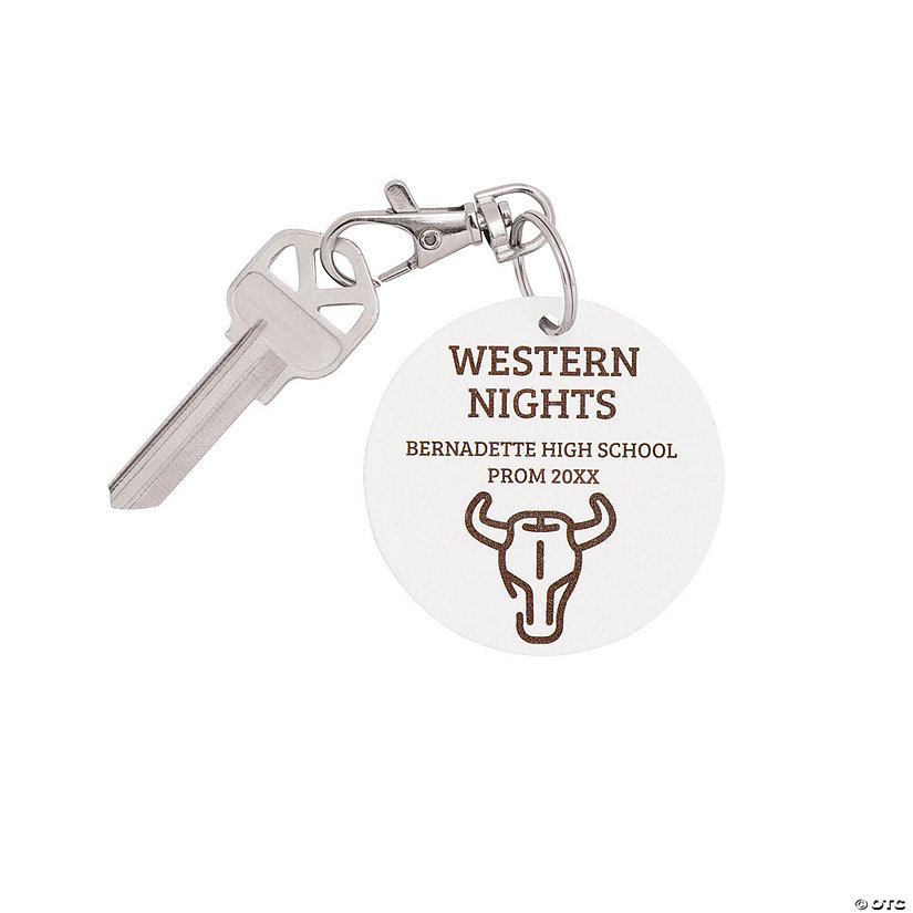 Personalized Western Keychains - 24 Pc.