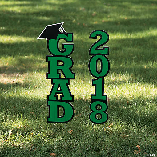 Oriental Trading : Customer Reviews : Green 2018 Grad Yard Sign