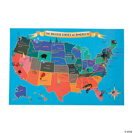 Oriental Trading | Customer Questions and Answers | USA Map Sticker ...