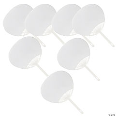 11" Bulk Plain White Plastic Hand Fans | Fun Express