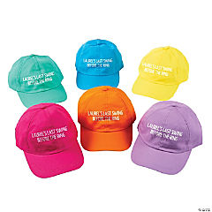 24" Circ. Personalized Bright Colors Baseball Cap Assortment | Fun Express