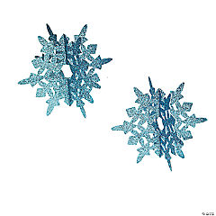 Silver Glitter Snowflake Centerpiece