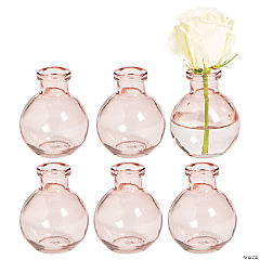Bulk 12 Pc. Pink Glass Vases | Oriental Trading