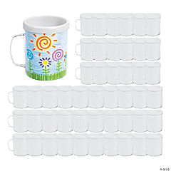 Bulk 48 Pc. DIY Plastic Mugs | Fun Express