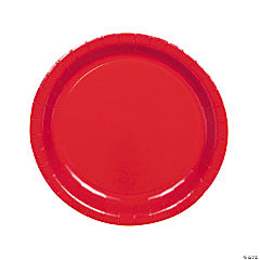 Red Gingham Paper Dinner Plates - 24 Ct.