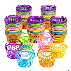 Bulk Bright Round Easter Baskets | Fun Express
