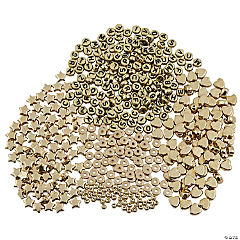Bulk Gold Metallic Plastic Bead Assortment