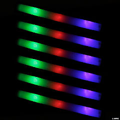 Bulk LED Multicolor 18-bulb Foam Glow Sticks