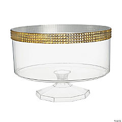 Bulk Medium Clear Trifle Containers with Gold Gem Rim | Fun Express