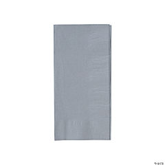 Bulk Metallic Silver Dinner Napkins