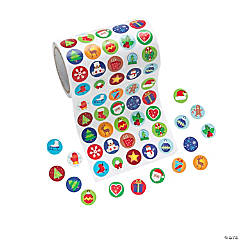 Bulk Mini Christmas Sticker Roll