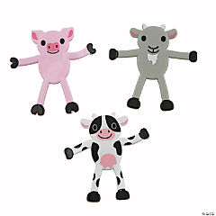 Bulk Mini Farm Character Bendables