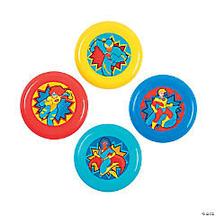 Bulk Mini Superhero Flying Discs | Fun Express