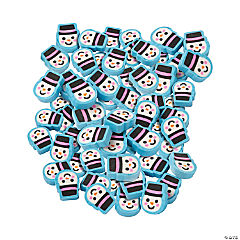 Bulk Snowman Mini Erasers | Fun Express