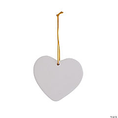 DIY Ceramic Heart Ornaments - 12 Pc. | Fun Express