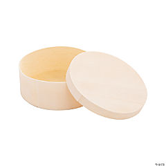 DIY Unfinished Wood Round Boxes