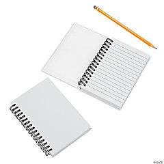 DIY White Paper Spiral Notebooks