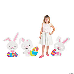 Easter Bunny Cardboard Cutout Stand-Ups | Fun Express