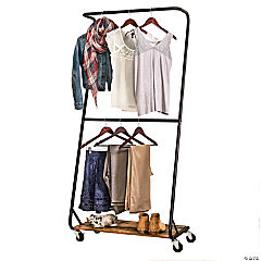 Honey-Can-Do Rustic Z-Frame Garment Rack | Fun Express