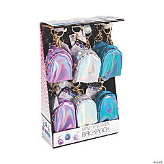 Iridescent Mini Backpack Coin Purse Keychains